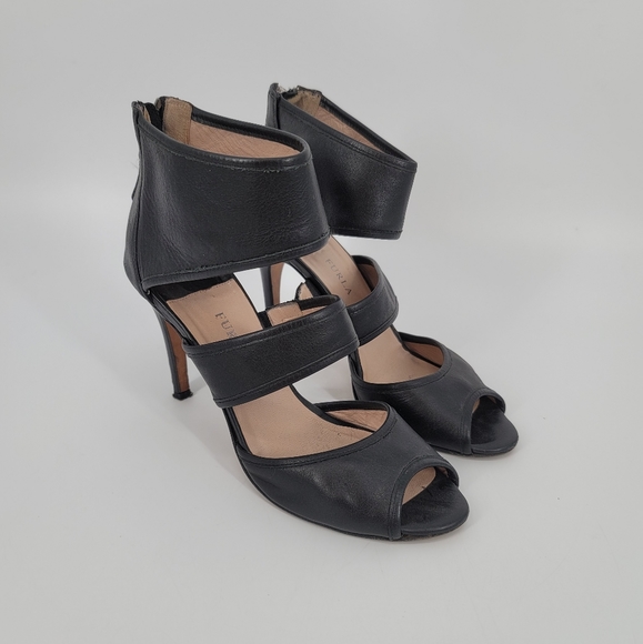 Furla | Shoes | Furla Black Leather Ankle Strap Sandals Size 4 | Poshmark
